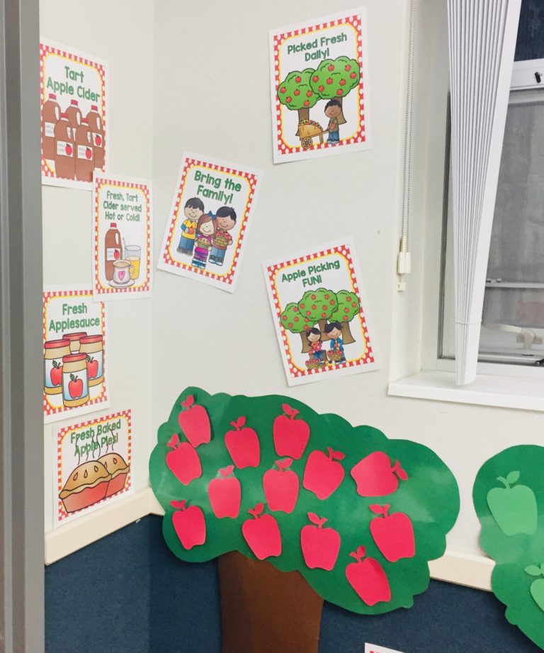 How to Create an Apple Orchard Dramatic Play Center - Teach Pre-K