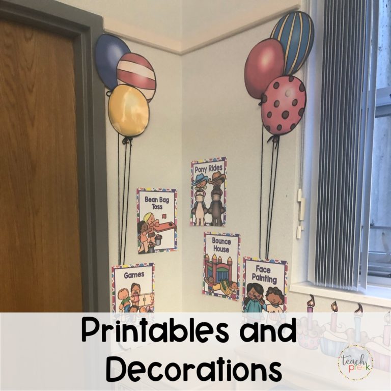 Birthday Party Dramatic Play Center - Teach Pre-K
