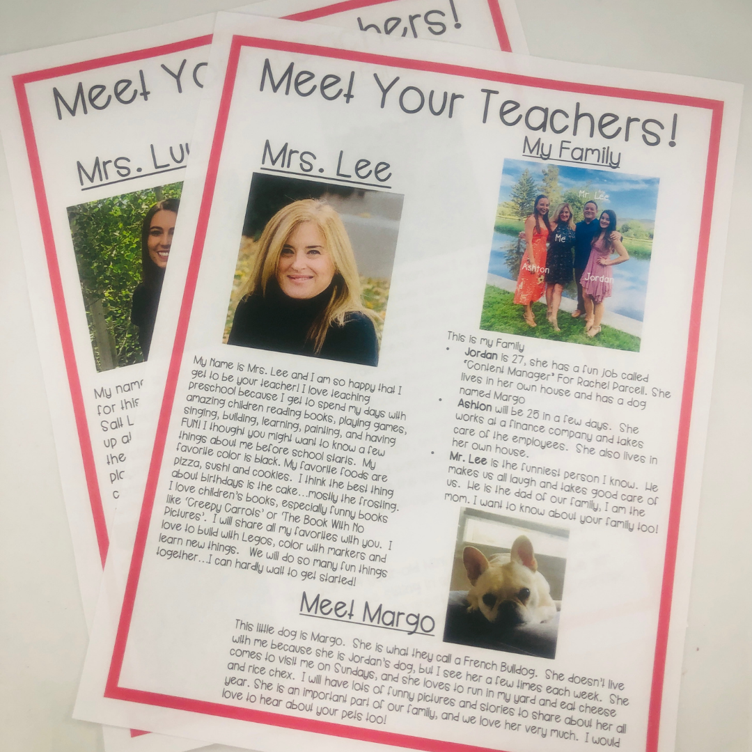 My Meet the Teacher Routine - Teach Pre-K