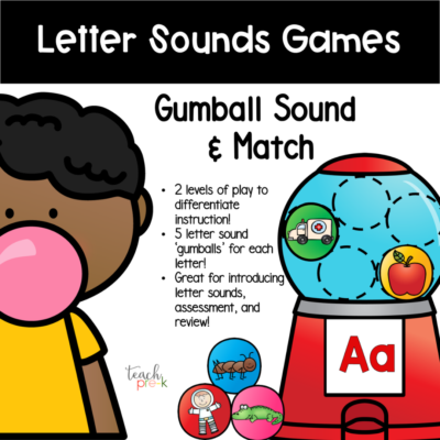 Letter Sounds Activities for Kindergarten & PreK | Gumball Sound ...