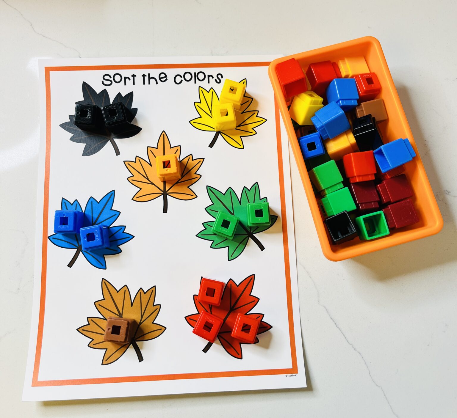 10 Simple& Easy Unifix Cube Activities for Preschoolers to Welcome Fall ...