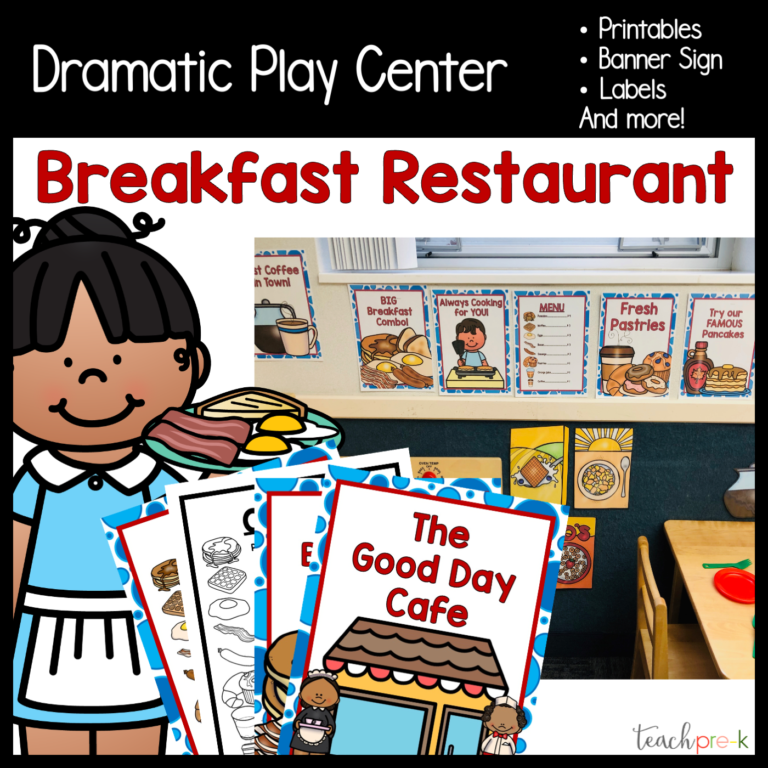 Breakfast Restaurant Dramatic Play Center Printables, Labels, & Signs ...